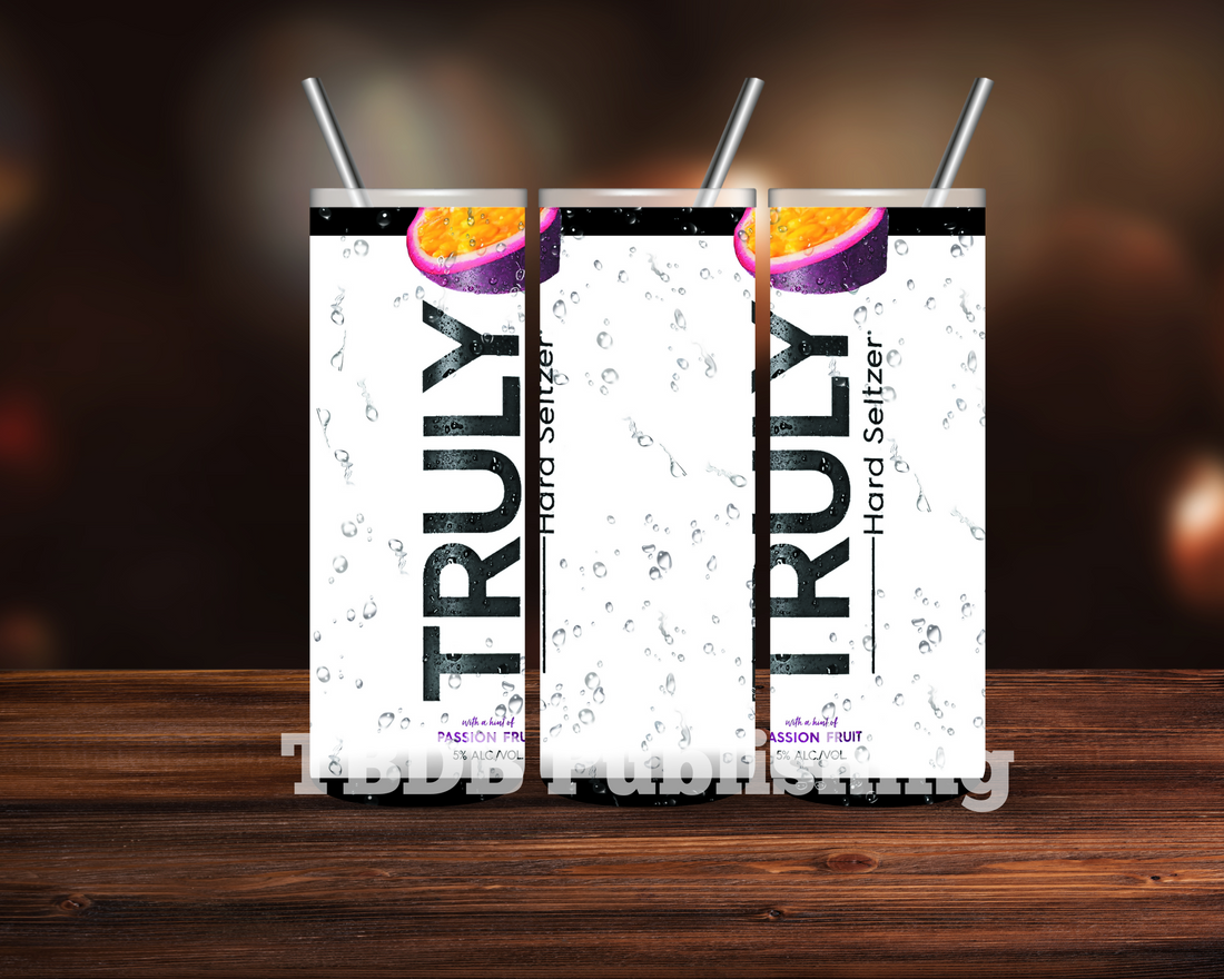 Truly Seltzer Tumbler Wrap Passion Fruit – Think Big Dream Big Publishing