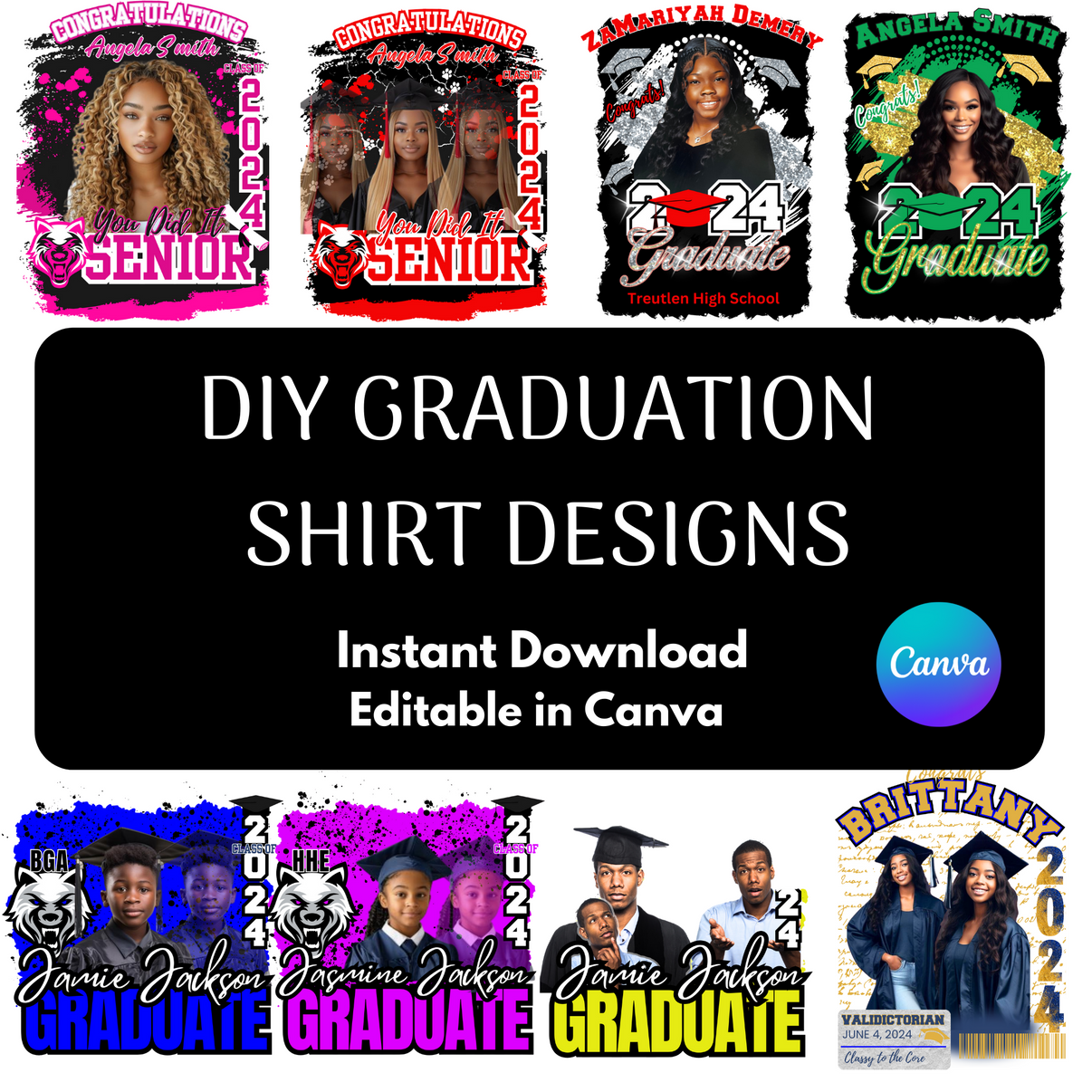 Graduation Shirt Designs Editable Bundle – Think Big Dream Big Publishing